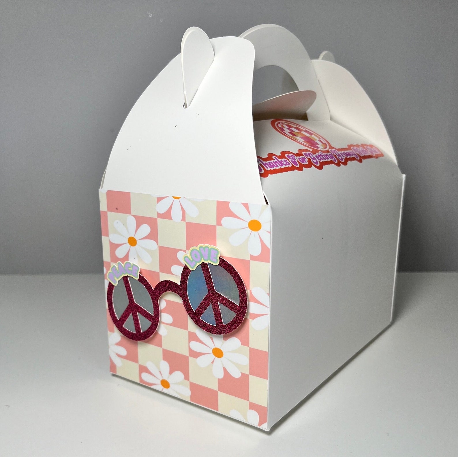 Two Groovy Party Favor Boxes Groovy Birthday Decorations Groovy Gable ...