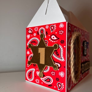 Personalized Cowboy First Rodeo Party Favor Boxes Western Birthday 1st ...