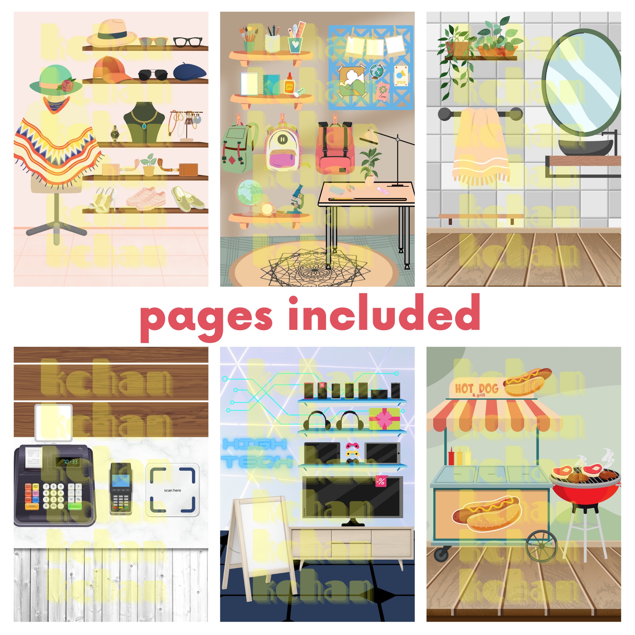 Shopping Mall Printable Paper Doll Doll 17-page PDF Style Paper Doll ...