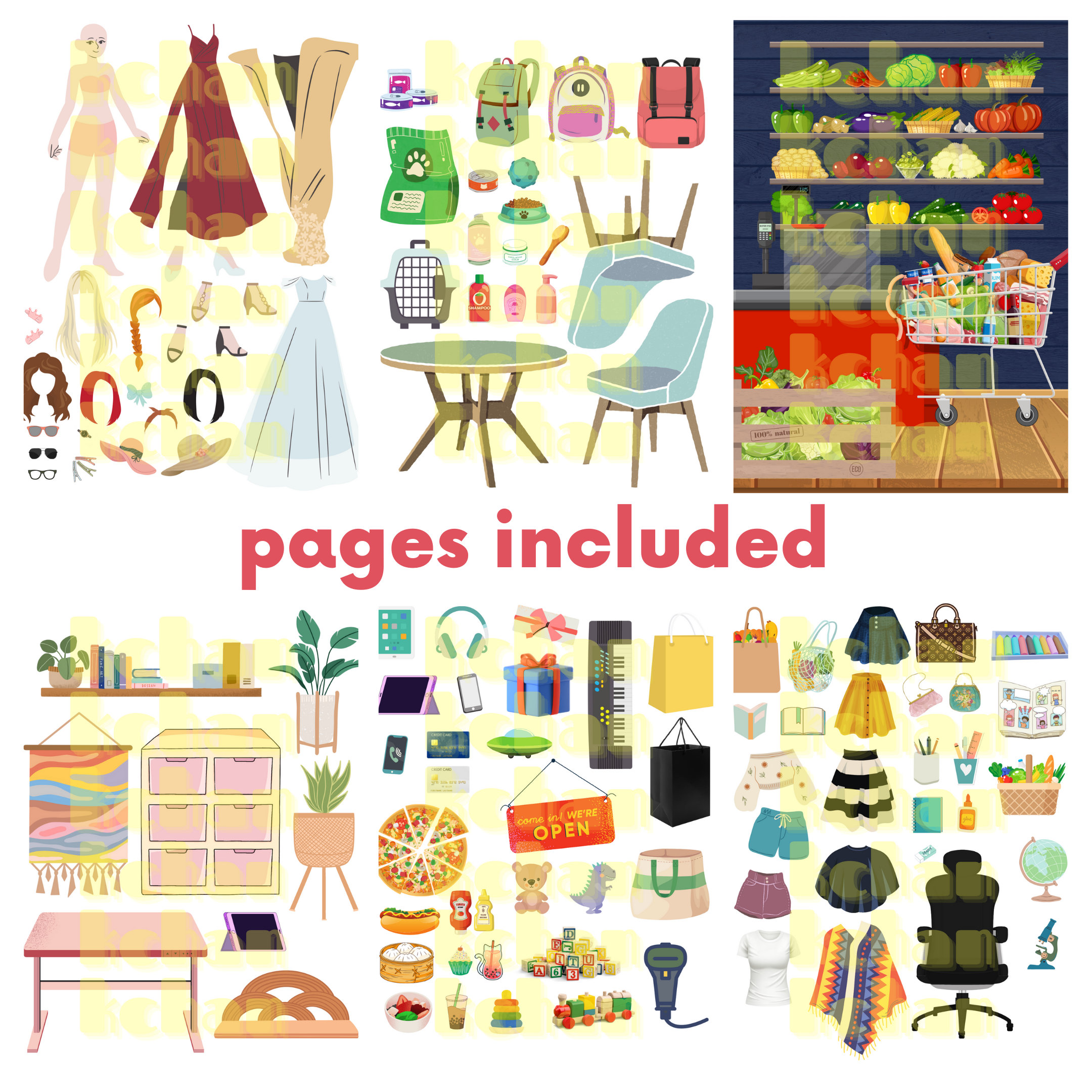 Shopping Mall Printable Paper Doll Doll 17-page PDF Style Paper Doll ...