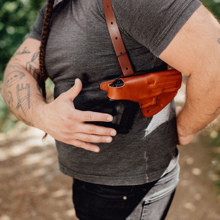 Handmade Leather Shoulder Holster System Multiple Carry OWB - Etsy