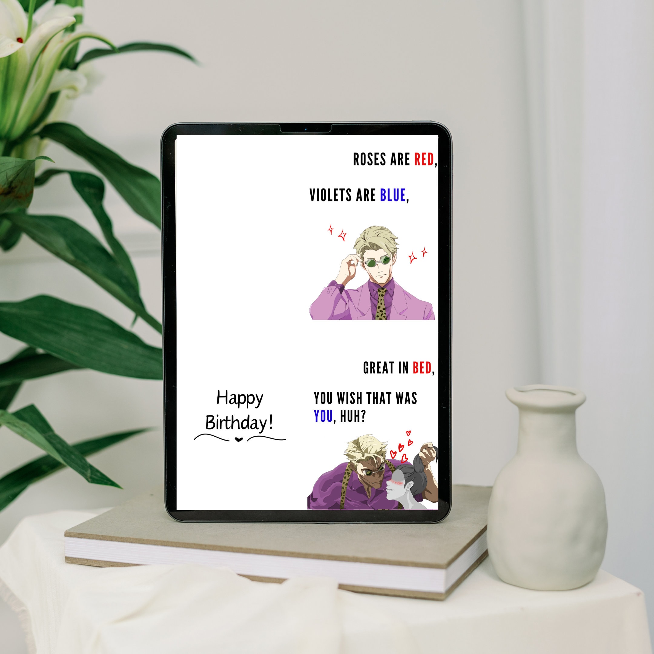 DIY Inspired Nanami JJK Valentine's, Birthday, Funny Card for Download ...