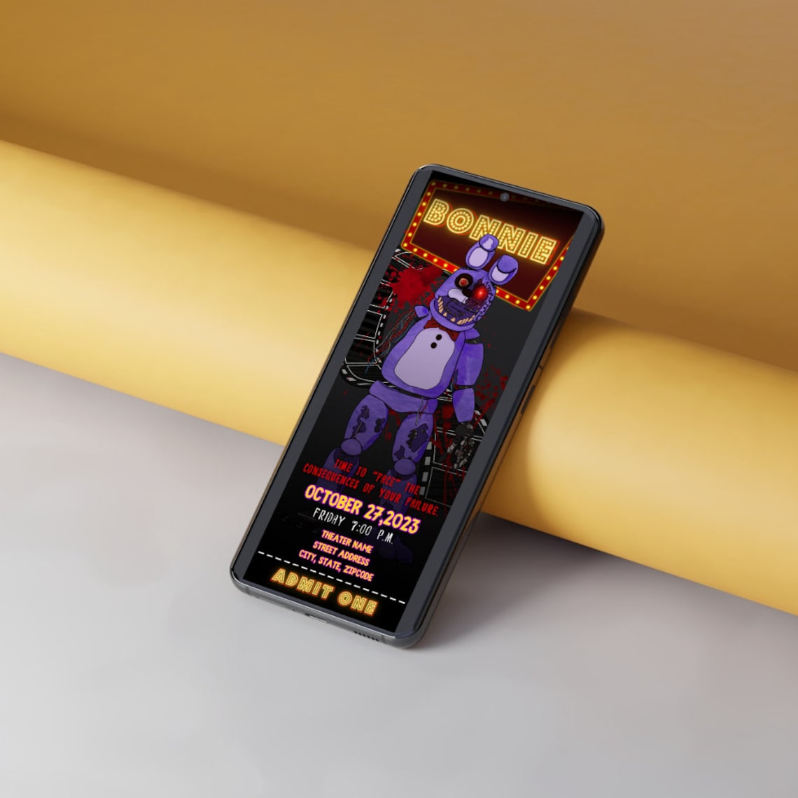 Five Nights at Freddy's Movie Tickets Digital Download and DIY Print - Etsy