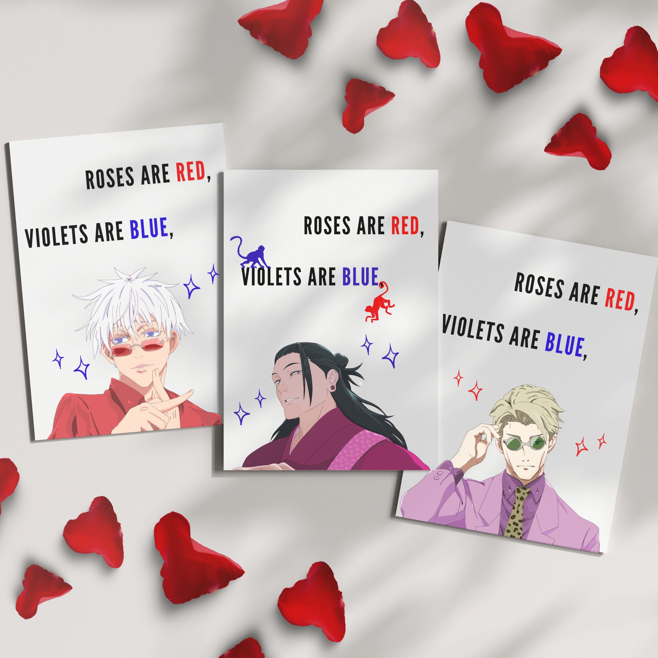 DIY Inspired Geto JJK Valentine's, Birthday, Funny Card for Download ...