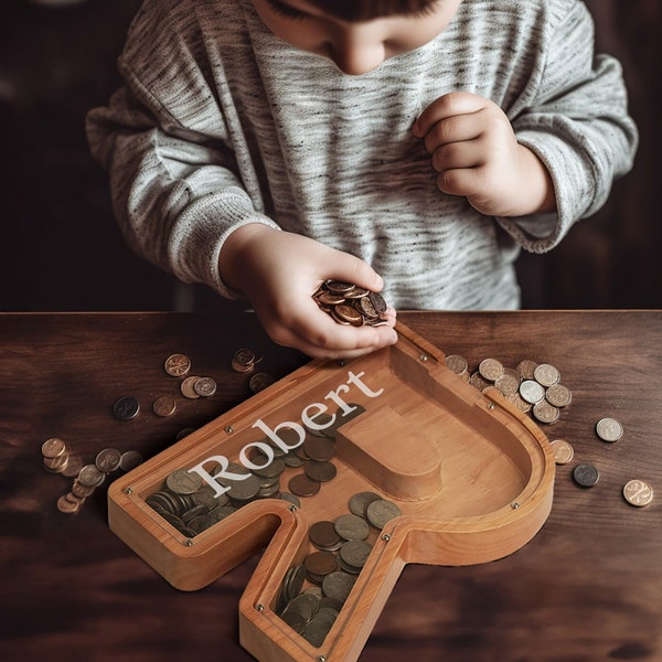 Wooden Coin Bank - Etsy