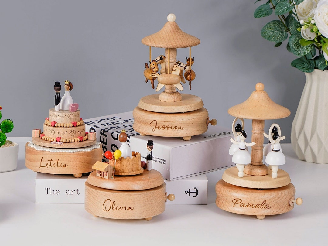 Custom Engraved Wooden Music Box,valentine Music Box,valentine's Gift ...