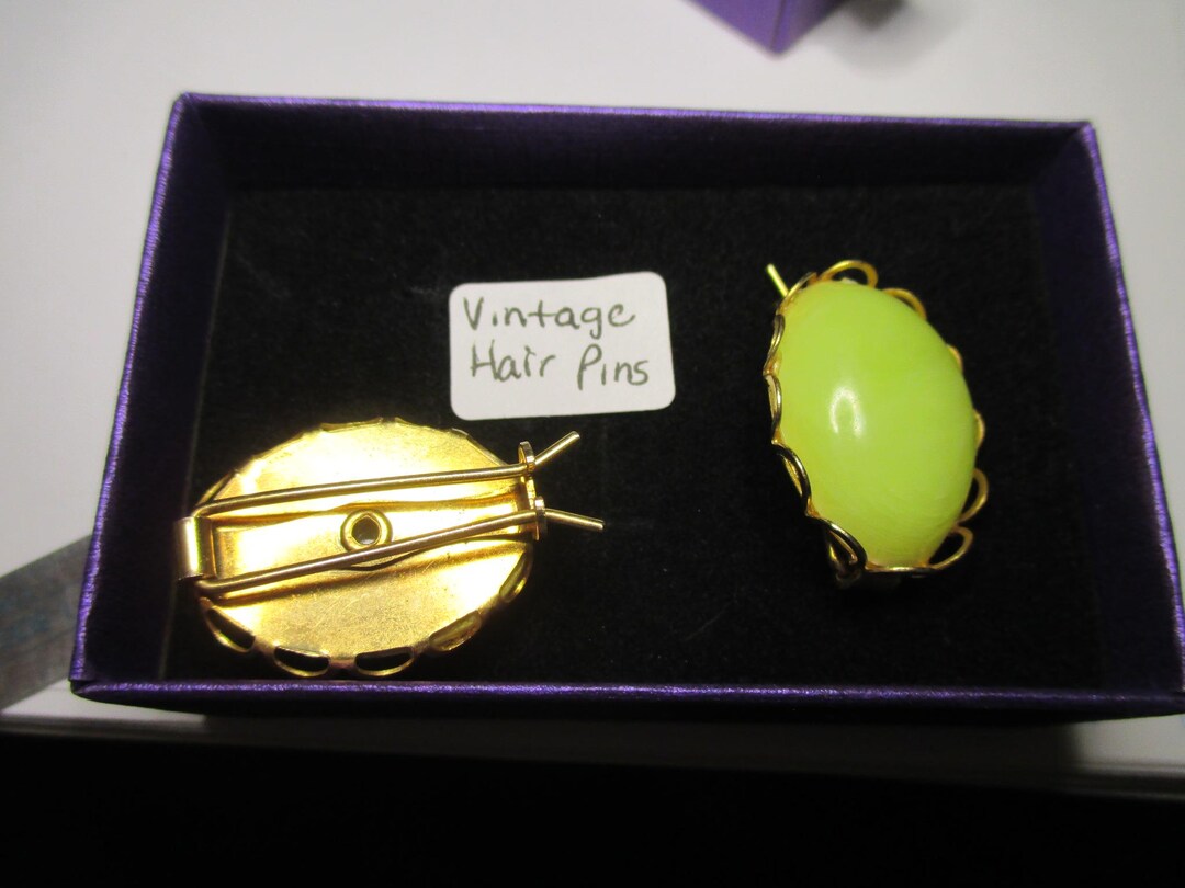 Adorable Lemon Yellow Hair Pins - Etsy