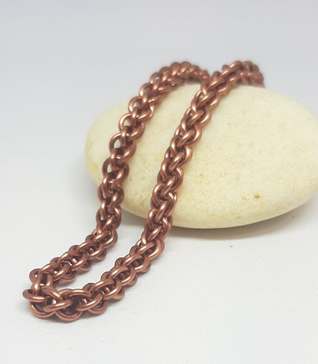 Antique Copper Jens Pind Linkage Chainmail Bracelet Gift for Mom Sister ...