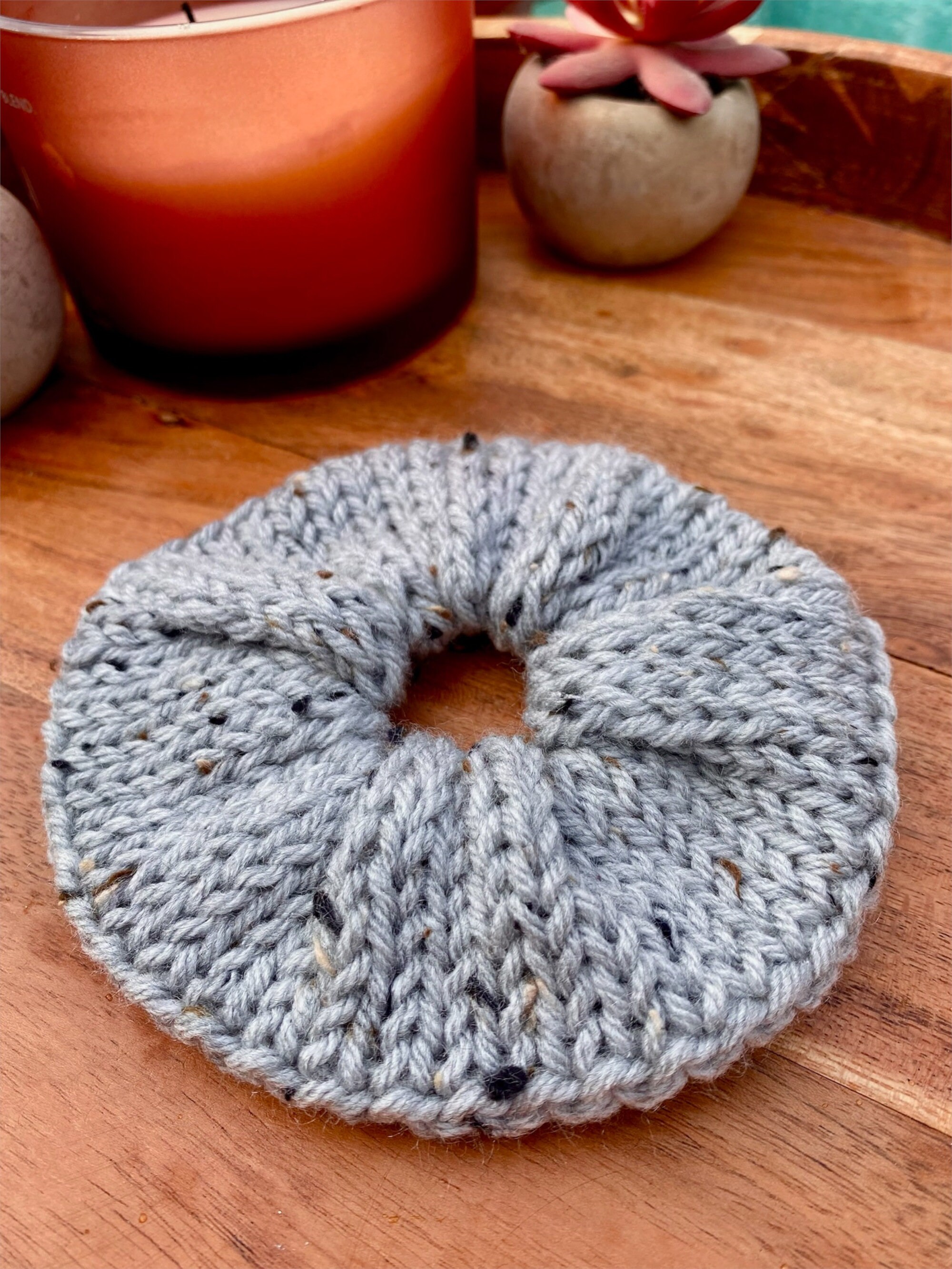 Fall Scrunchie Set | Cozy Knit Hair Scrunchie | Hair Accessories - Etsy