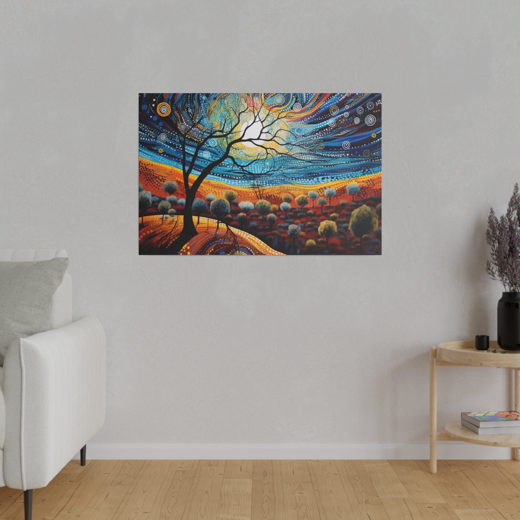 Aboriginal Dreamtime Inspired Canvas Wall Art, Traditional Australian ...