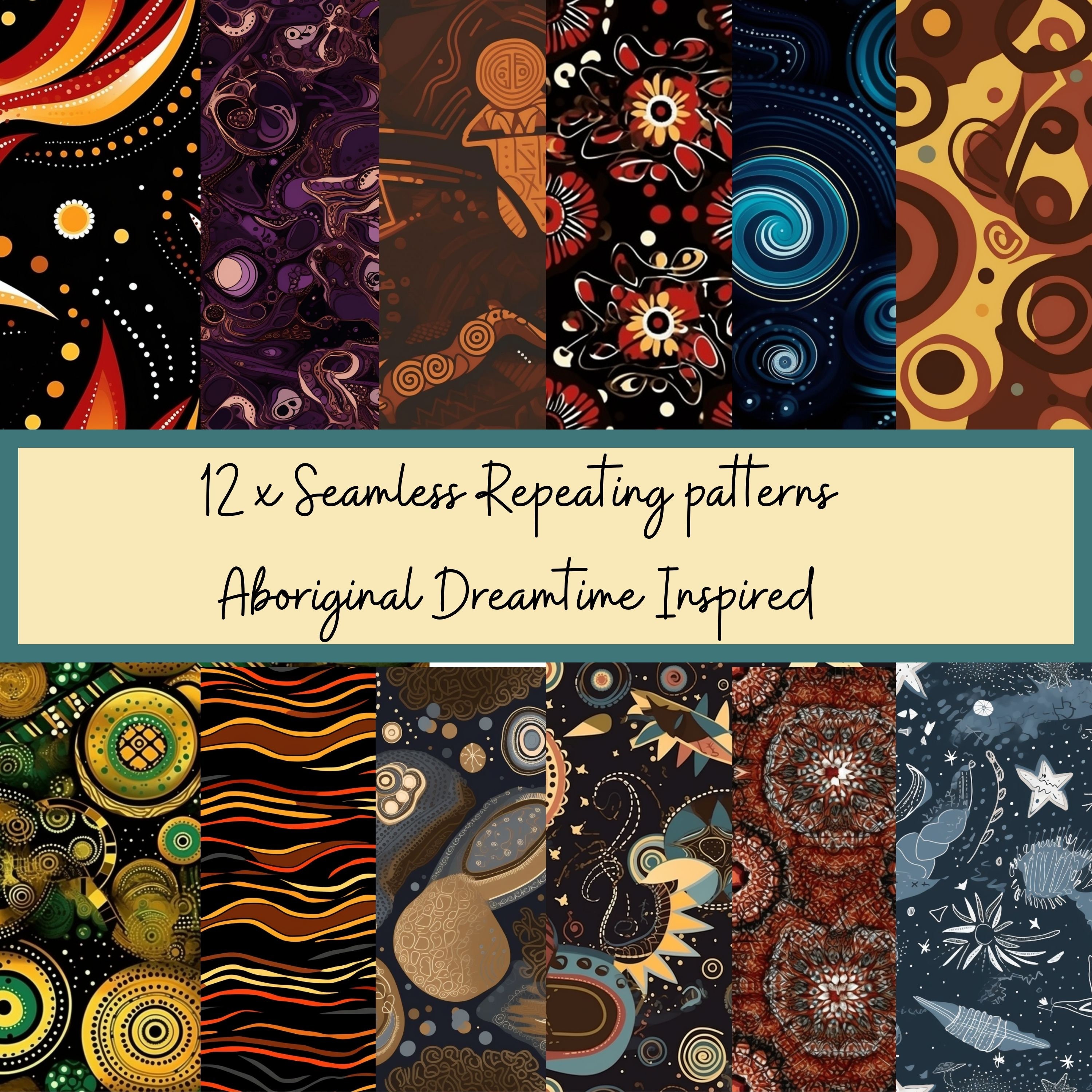 Aboriginal Dreamtime Inspired Patterns 12x Seamless - Etsy