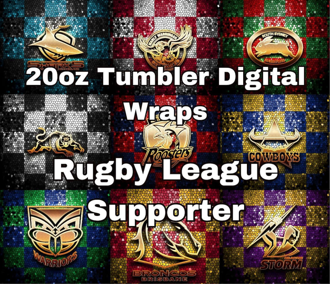 20oz Tumbler Digital Wraps | Australian Rugby League Fan Designs | NRL ...