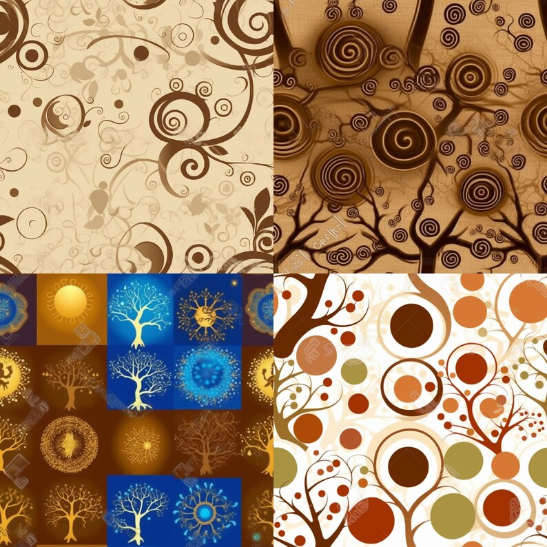12 X Tree of Life Patterns Seamless Repeating Patterns - Etsy