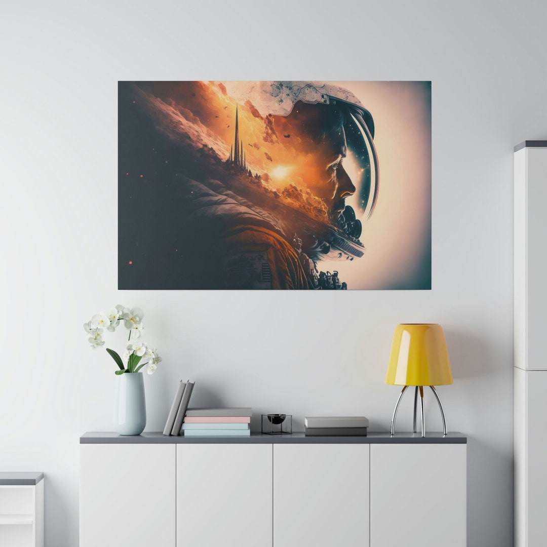 Space Age Vision Canvas Wall Art | Space Age Home Décor | Astronaut ...