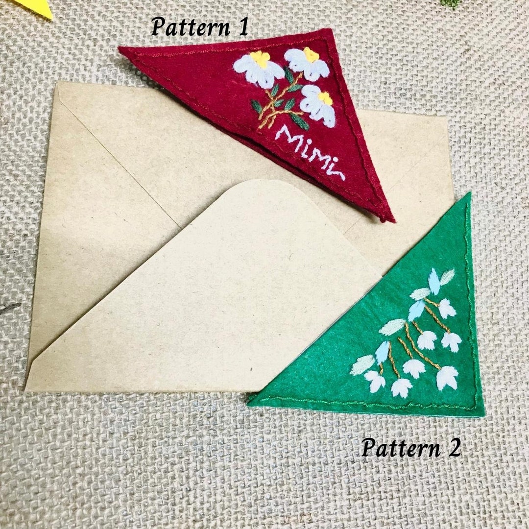Handmade Bookmark, Corner Bookmark, Flowers Bookmark, Felt Corner ...