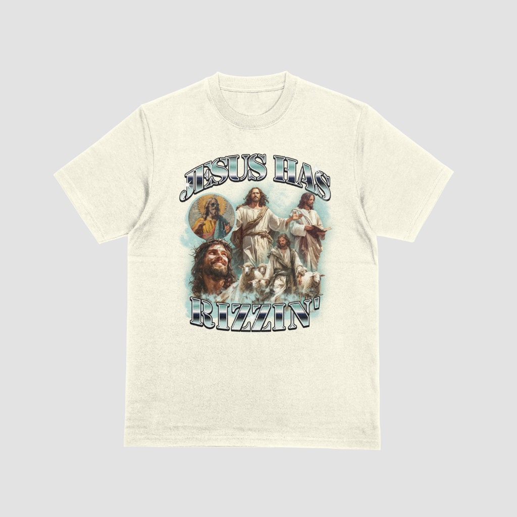90s Vintage Bootleg, Jesus Shirt, He is Rizzin' Shirt, Funny Jesus ...