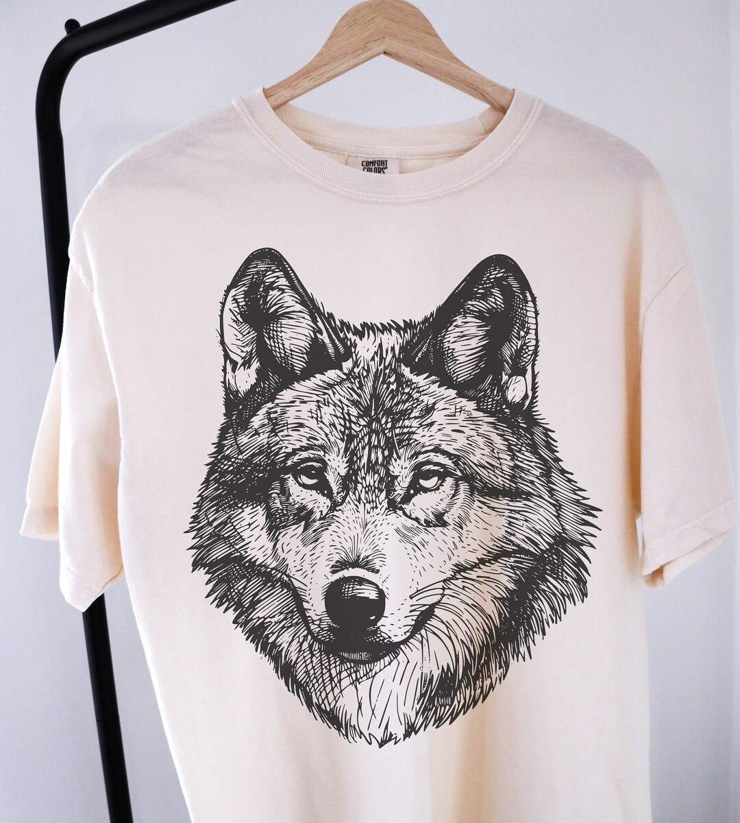 Wolf Shirt, Vintage 90s Wolf Shirt, Wolf Lovers Retro Tee, Cute Wolf ...
