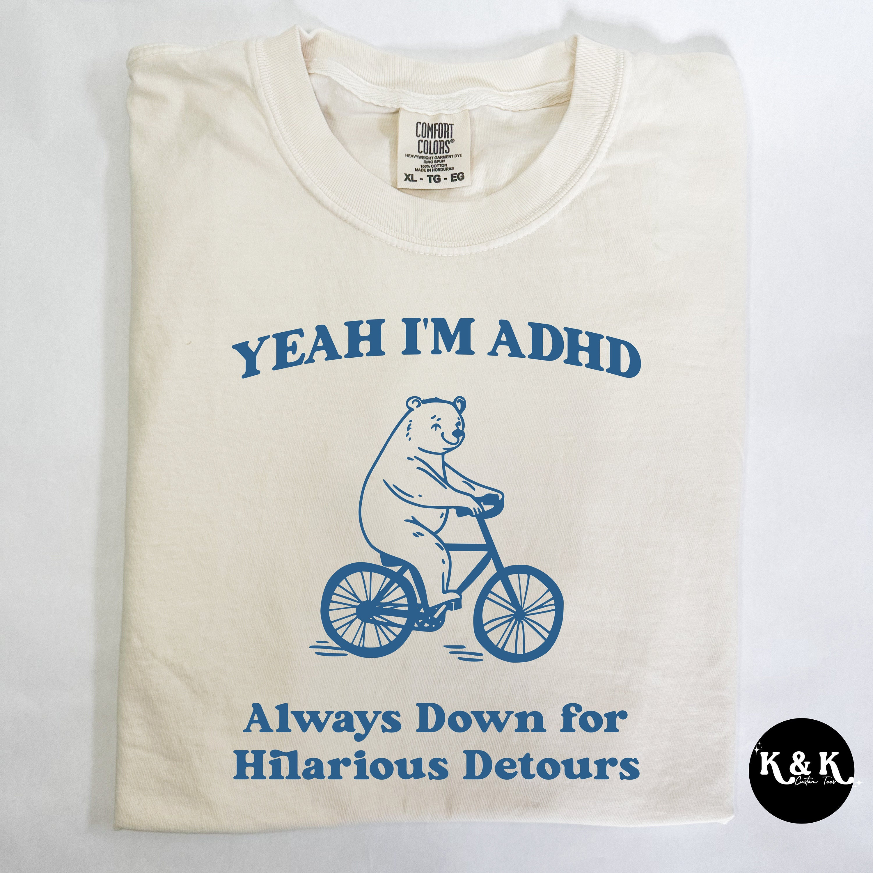 Yeah I'm ADHD Shirt, Funny Meme Shirt, Bear Shirt, Retro Funny Unisex Shirt, Vintage Meme Tee ...