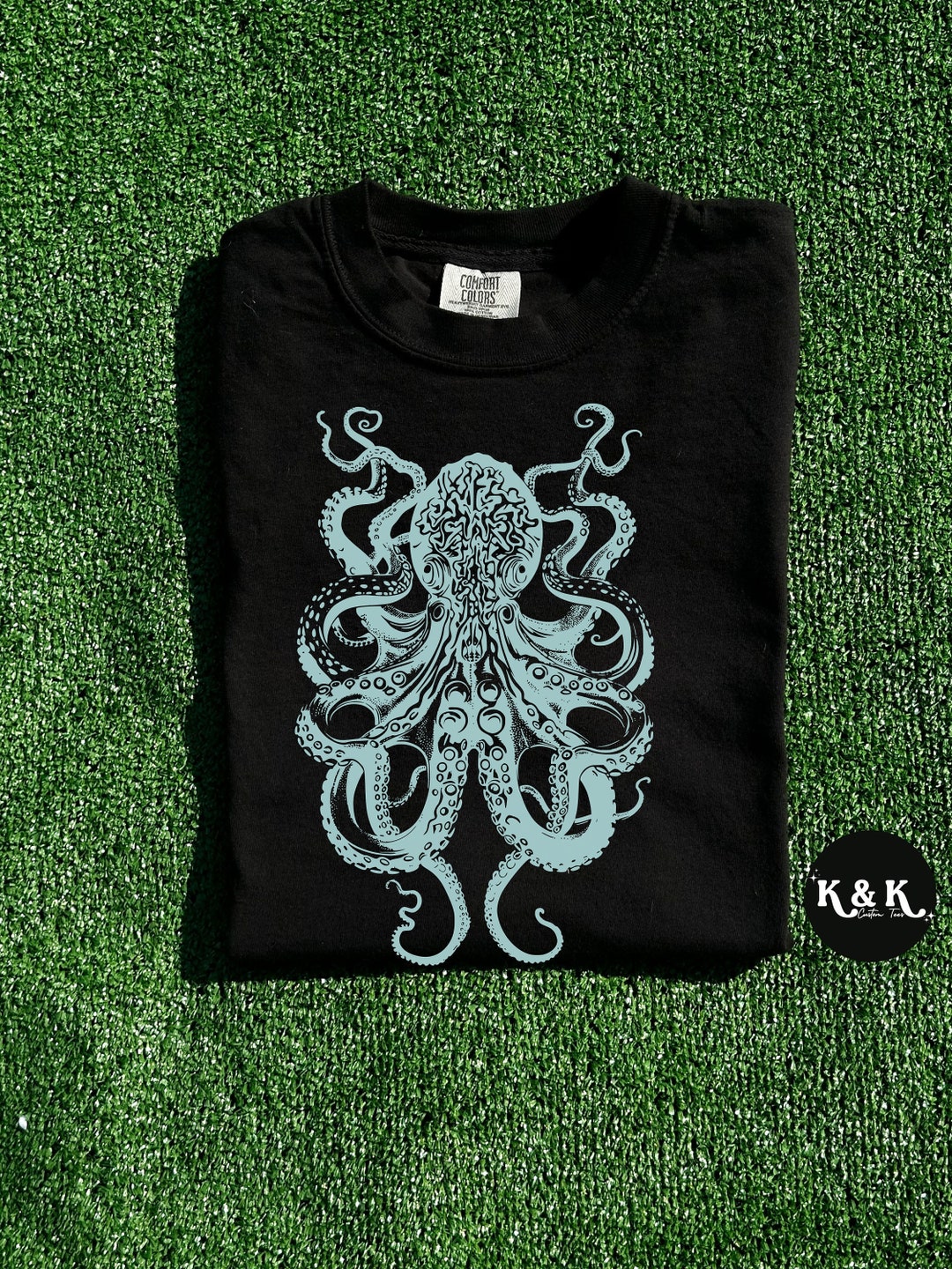 Octopus Vintage Tattoo Style Shirt, Beach Tee, Octopus Shirt, Octopus ...