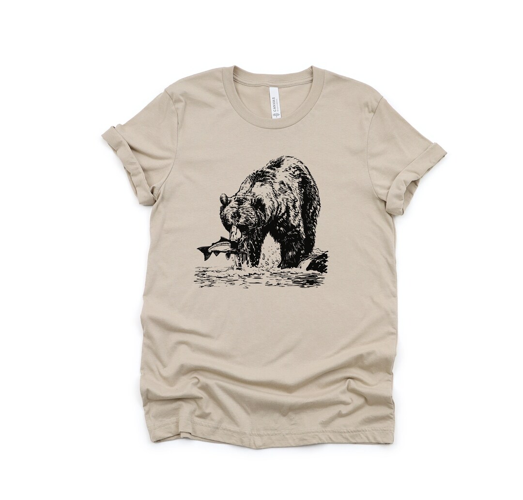Brown Bear T Shirt, Bear Shirt, Grizzly Bear Tee, Nature Shirt, Animal ...