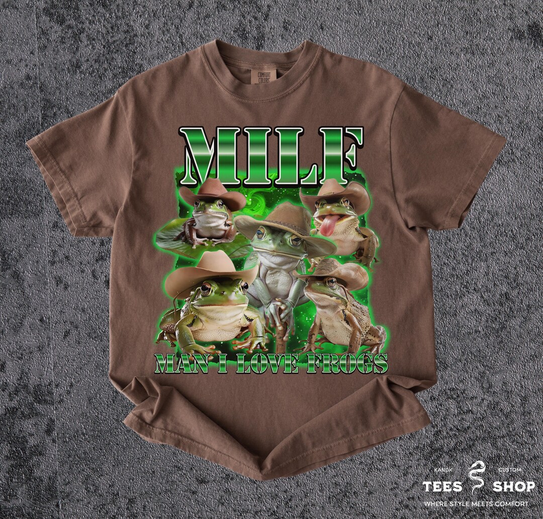 Man I Love Frogs Vintage Graphic Shirt, Cowboy Frog Shirt, Retro 90s ...