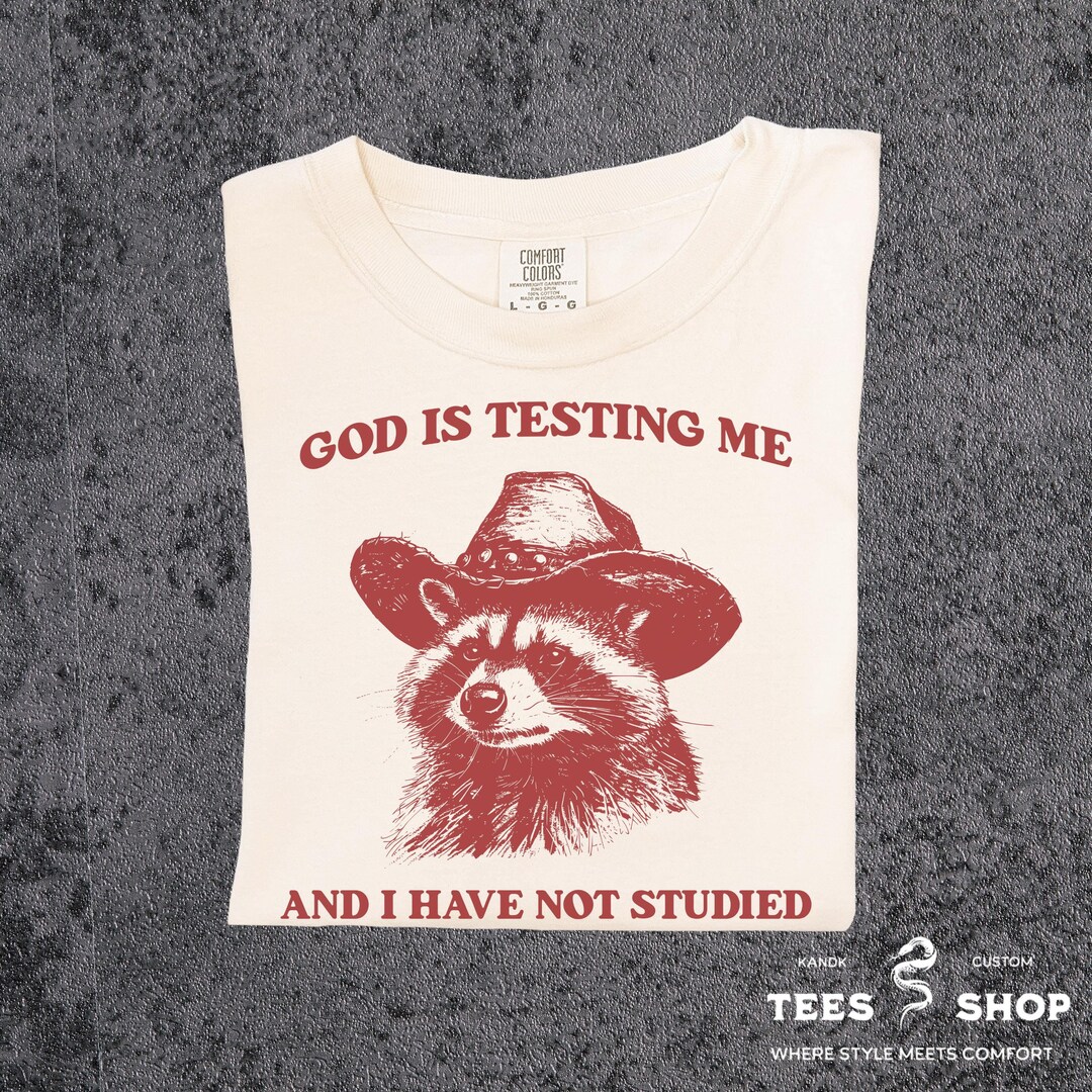 God is Testing Me and I Have Not Studied Shirt, Meme Shirt, Retro ...