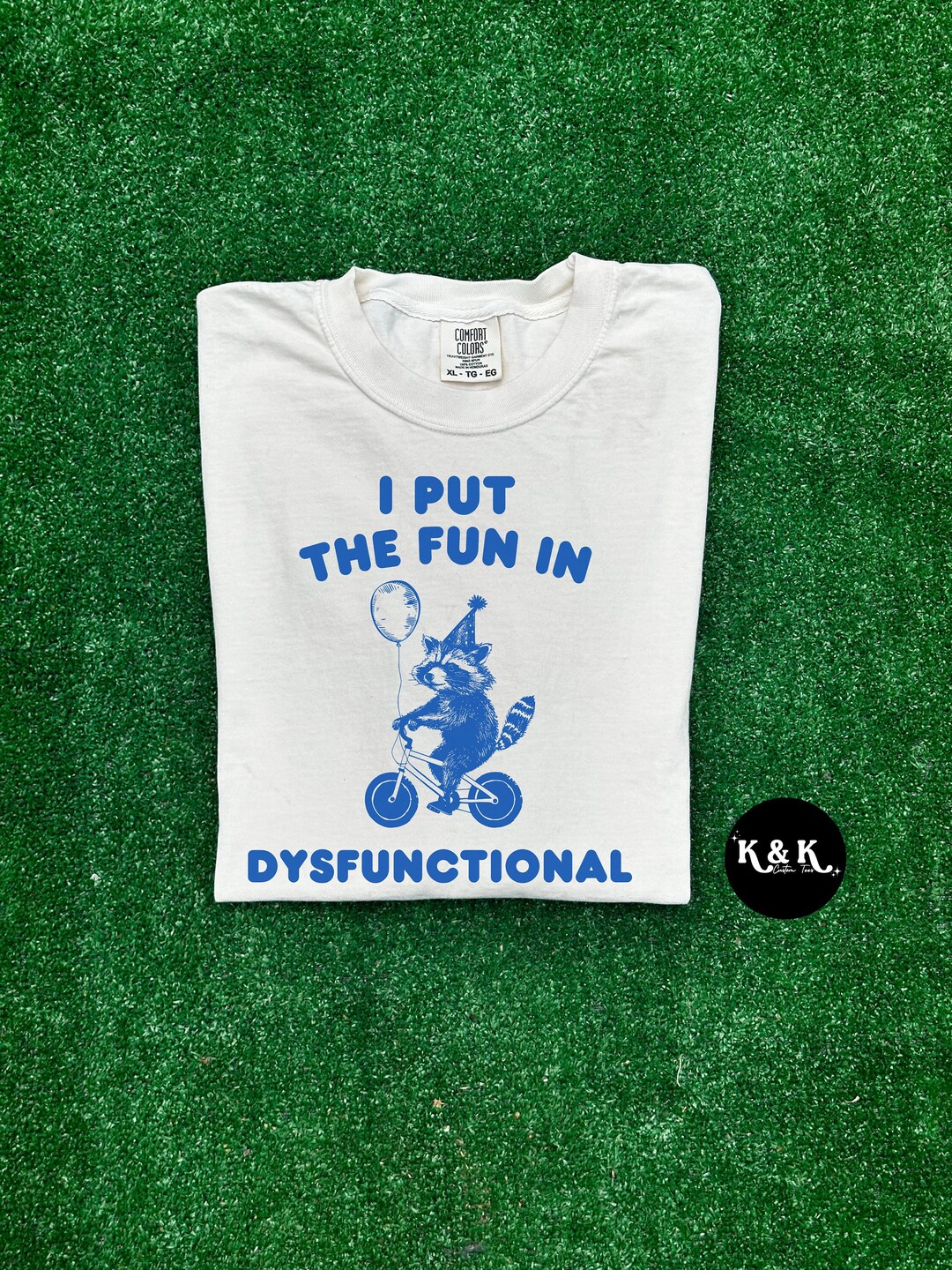 I Put the Fun in Dysfunctional Unisex Tshirt, Meme Shirt, Retro Raccoon ...