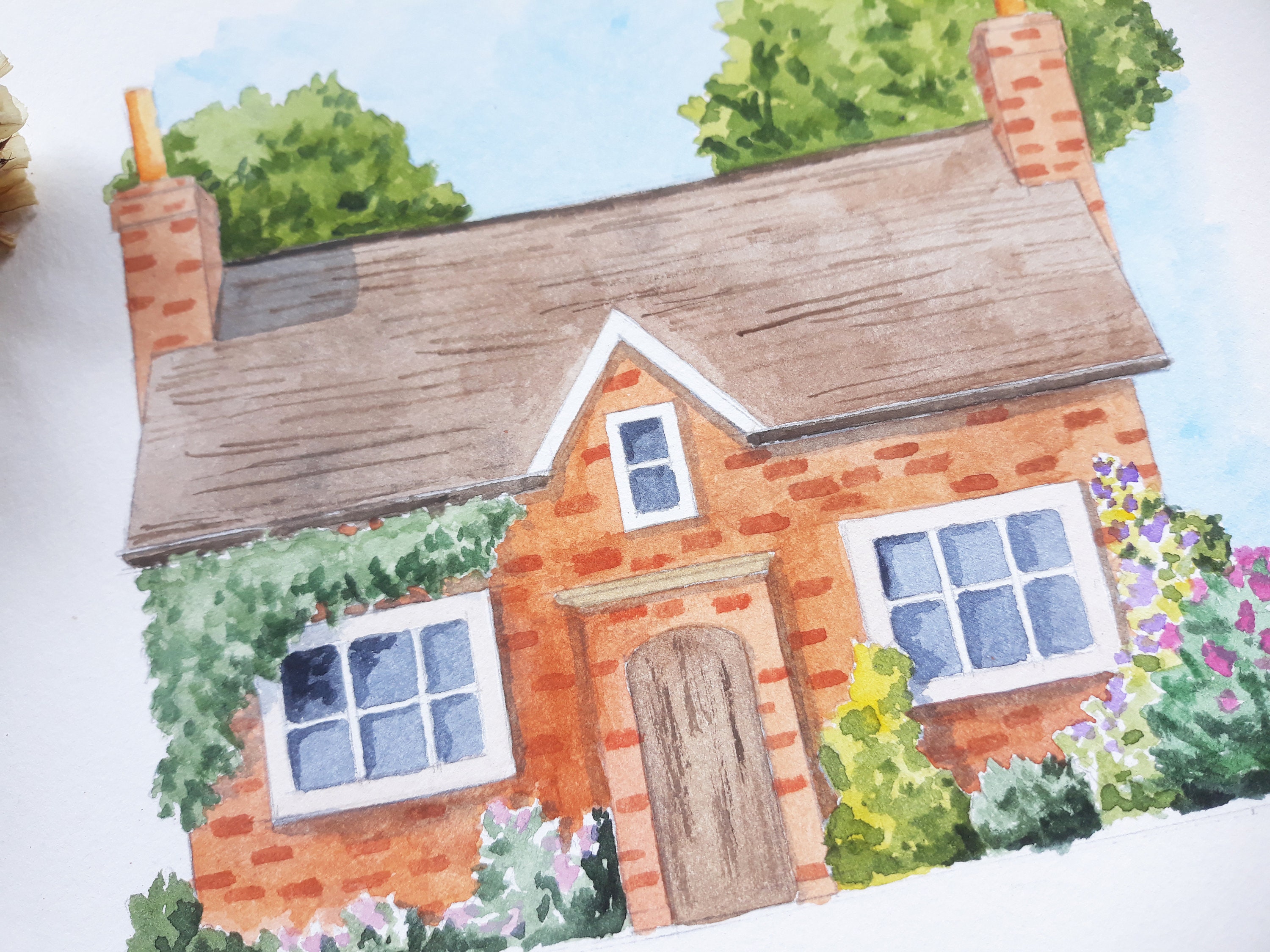 Custom Watercolor House Portrait, Bespoke Home Painting, Housewarming ...