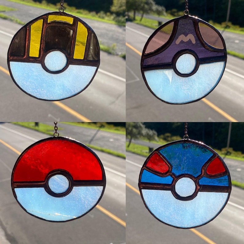 Pokéballs- Pokémon, Stained Glass, Sunchatchers, Nintendo, Gaming ...