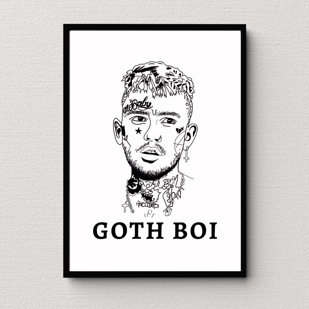 Lil Peep Digital Download Printable Art - Black Work Poets - Etsy
