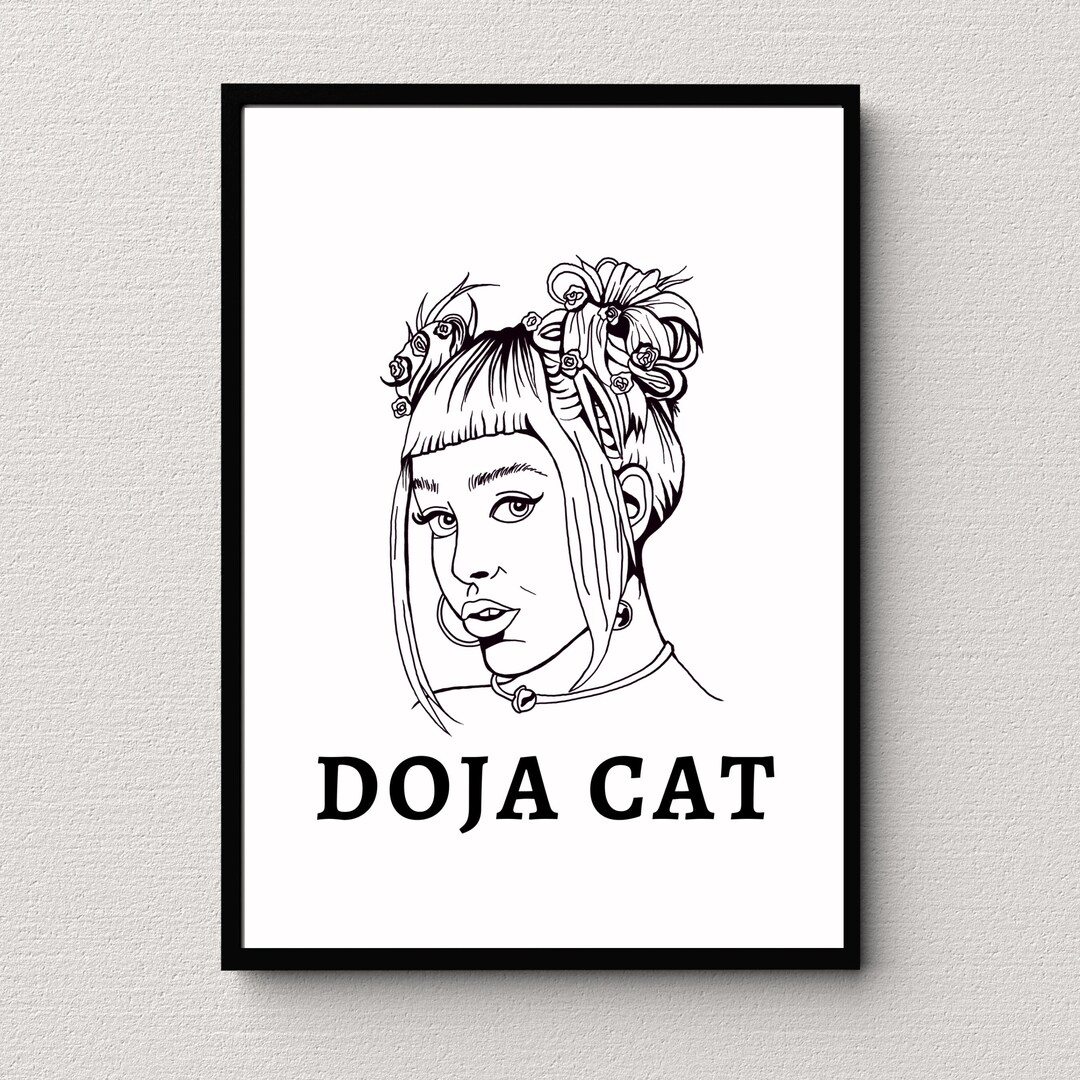 Doja Cat Digital Download Printable Art - Black Work Poets - Etsy