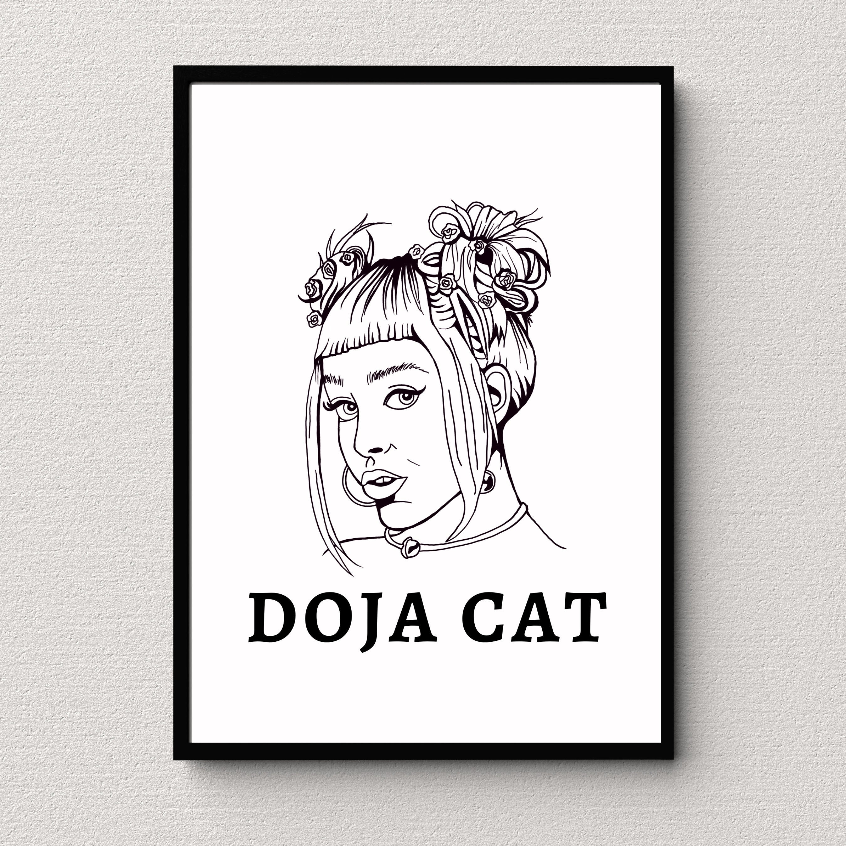 Doja Cat Digital Download Printable Art - Black Work Poets - Etsy