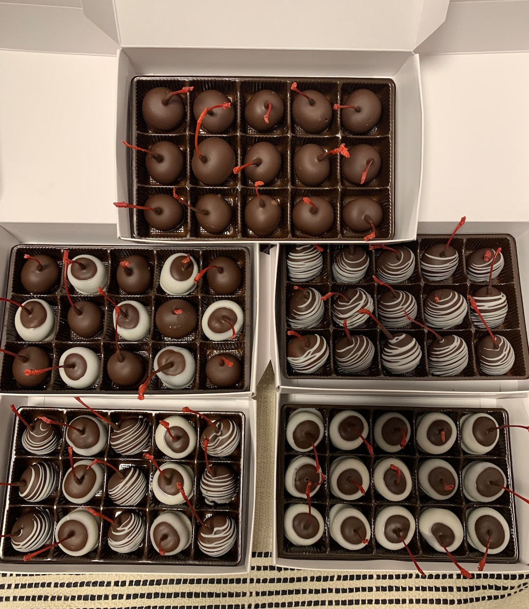 Double Dipped Chocolate Covered Cherries, 15 Piece Gift Box - Etsy