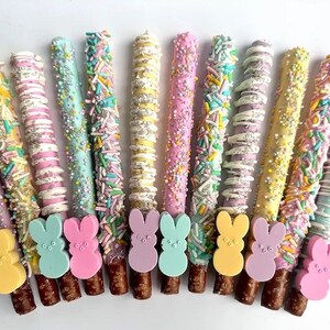 Easter Gift Treat Box 4-pretzel Rods 4-rice Crispy Treats 4-chocolate ...