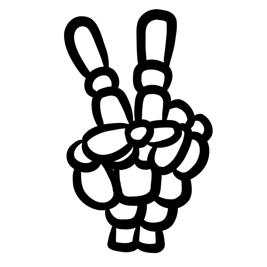 Skeleton Peace Sign Skeleton Peace Hand Skeleton Hand - Etsy