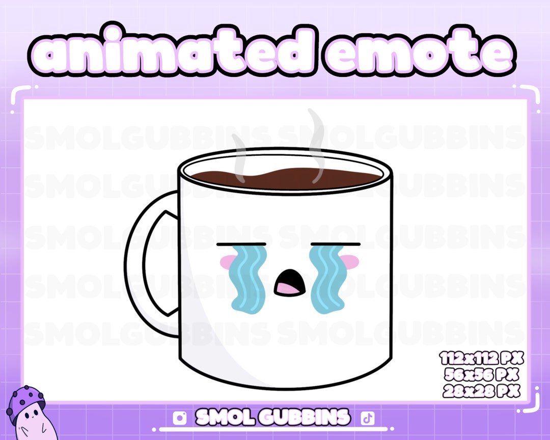 Animated Crying Coffee Emote Twitch, Discord, Youtube - Etsy