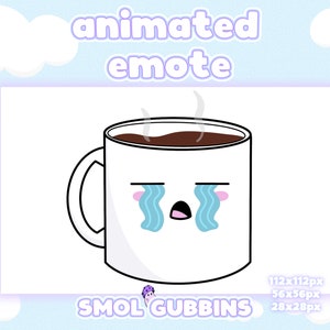 Animated Crying Coffee Emote - Twitch, Discord, Youtube - Etsy