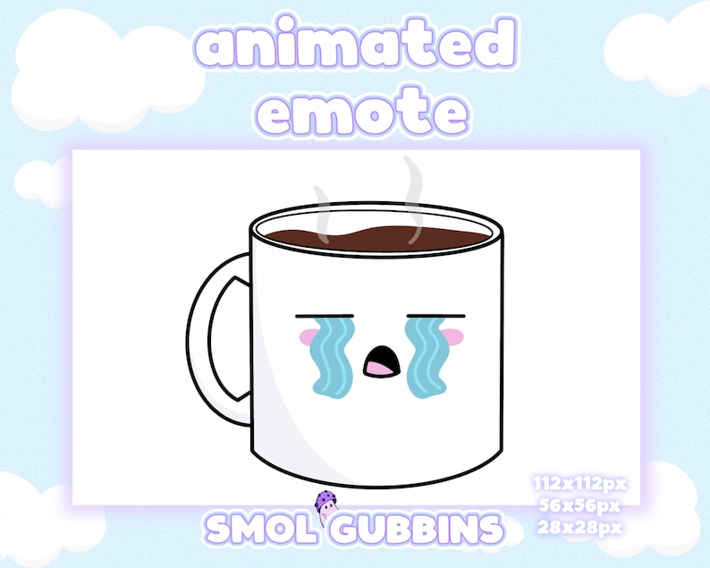 Animated Crying Coffee Emote - Twitch, Discord, Youtube - Etsy