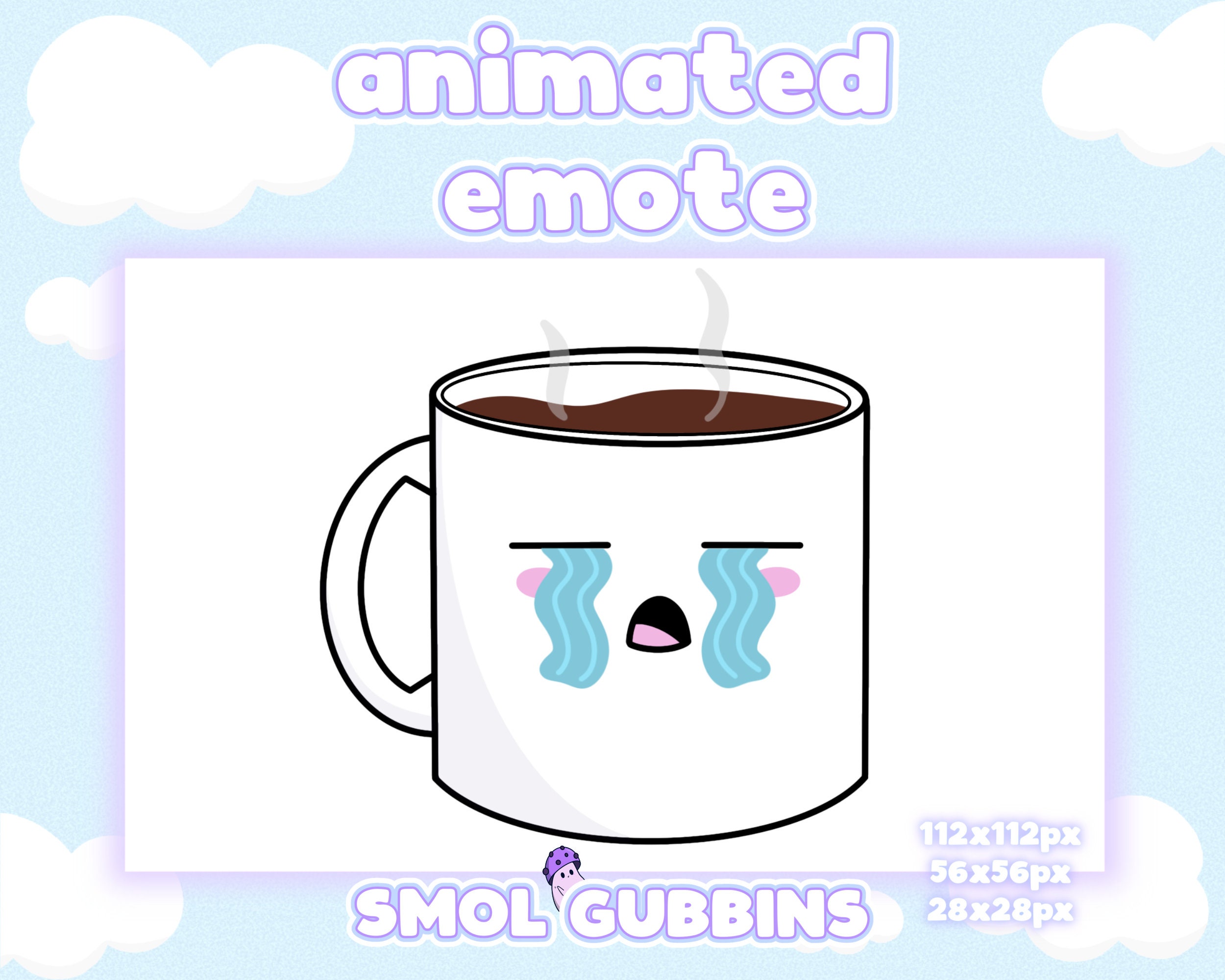 Animated Crying Coffee Emote - Twitch, Discord, Youtube - Etsy