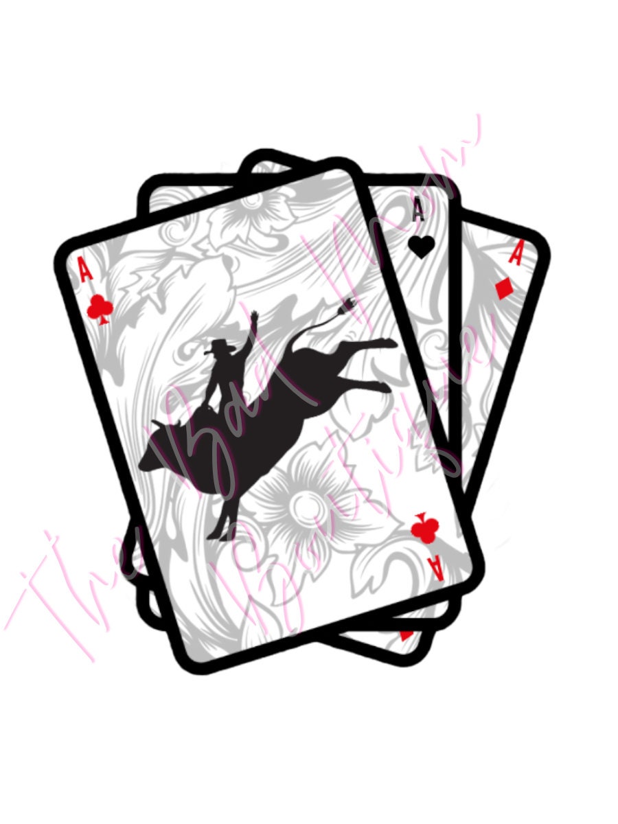 Bull Rider Deck of Cards Print - Etsy