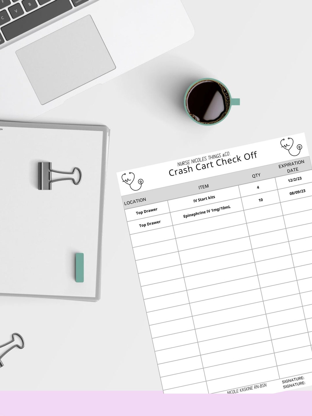 Crash Cart Checkoff Sheet Printable Instant Download - Etsy