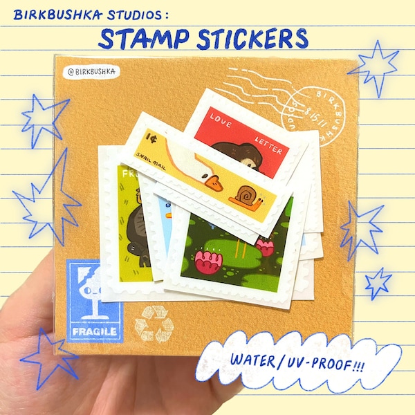 Stamp Stickers - Etsy