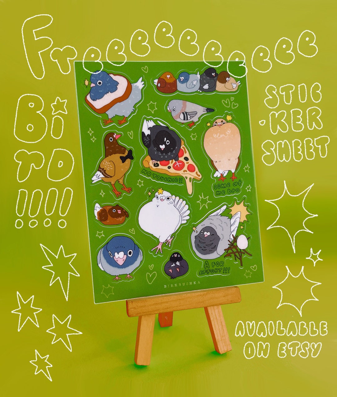 FREE BIRD Sticker Sheet - Etsy