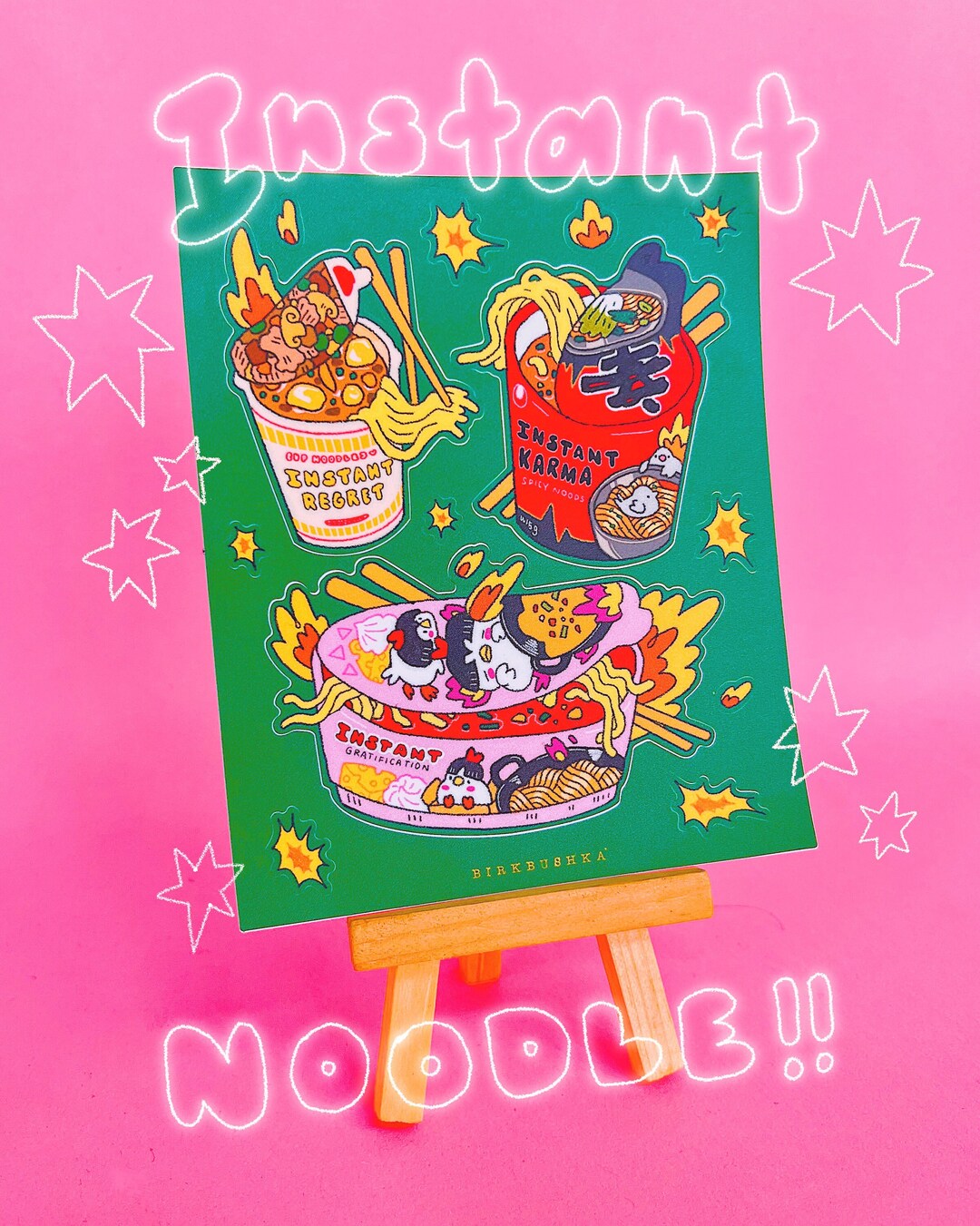 Ramen Noodle Sticker Sheet - Etsy