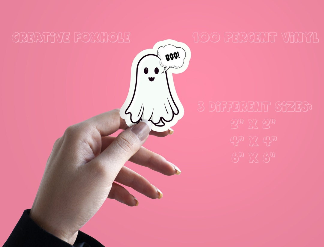 Cute Halloween Ghost Sticker Cartoon Ghost Sticker - Etsy