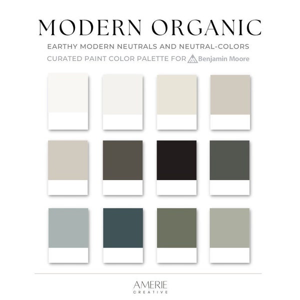 Organic Modern Paint Color Palette - Etsy