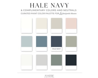 Hale Navy Benjamin Moore Whole Home Color Palette Interior - Etsy