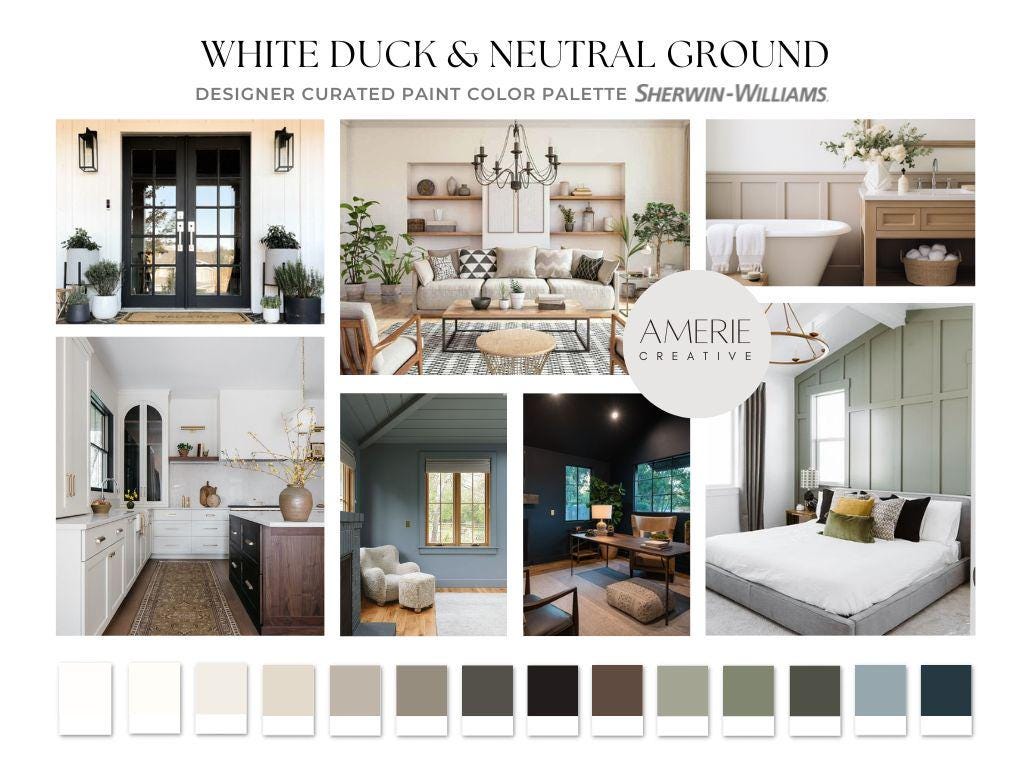 White Duck Sherwin Williams Neutral Ground Color Palette Whole House ...