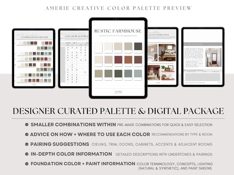 Rustic Farmhouse Country Home Color Palette Benjamin Moore Paint ...