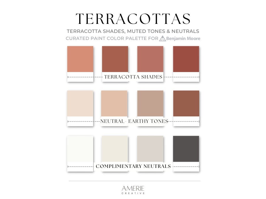 Terracotta Color Palette Benjamin Moore Paint House Scheme Earth Tone ...
